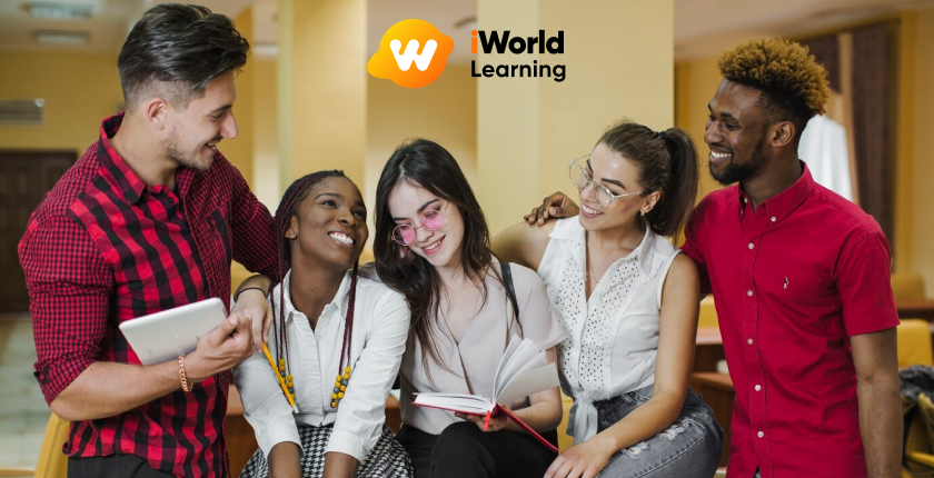 What English learning courses does iWorld Learning offer when studying ...